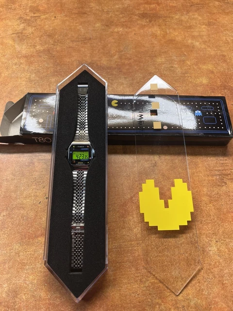TIMEX T80 X Pac-Man Digital Watch TW2U31900 Limited Edition 34mm ...