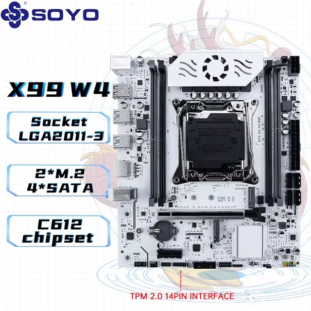 X99 MOTHERBOARD DDR4 LGA2011-3 with M Slot 2 Supports C612 Chipset Dual ...
