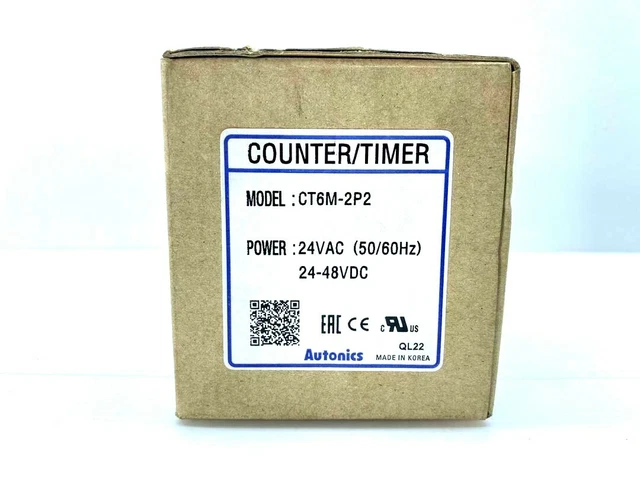 AUTONICS CT6M-2P2 COUNTER/TIMER 6-Digit Led 250Vac 5A, 24-48Vdc / 24Vac ...