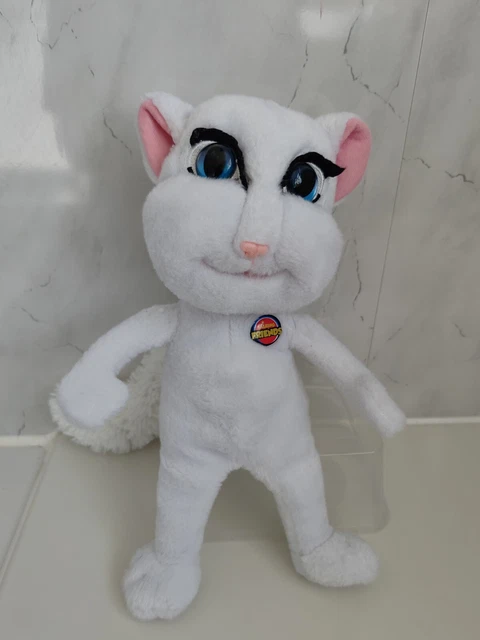 TALKING TOM FRIENDS WHITE CAT ANGELA SOFT TOY TALKS DRAGON-i COPIES ...