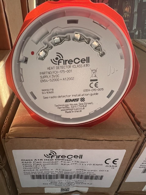 EMS FIRECELL WIRELESS A1R Heat Detector Box of 10 FCX-175-001 £104.72 ...