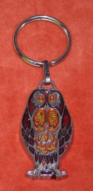 PORTE-CLÉS KEY RING émaux Enamel CHOUETTE Hibou pou genou ... EUR 1,25 ...
