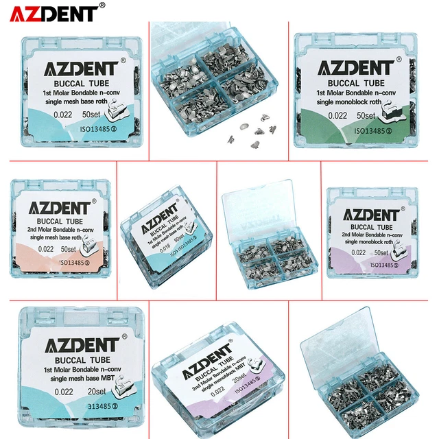 DENTAL ORTHO BUCCAL Tube 1st/2nd Molar Roth/MBT.022/.018 Monoblock/Mesh ...