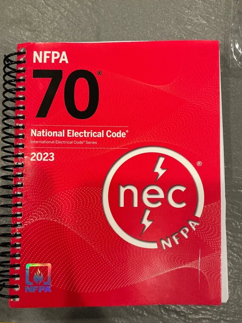 NFPA 70, NATIONAL Electrical Code, 2023 Edition, Spiralbound $55.55 ...