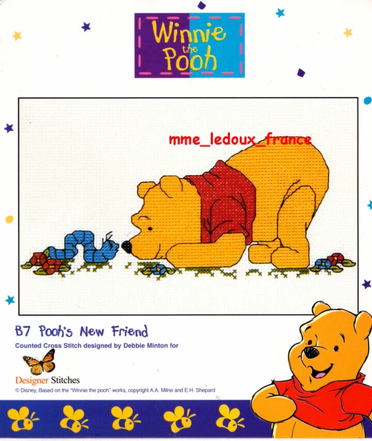 & WINNIE - Pooh's New Friend " Kit Pt Croix NEUF Vintage Année 1999 DS ...