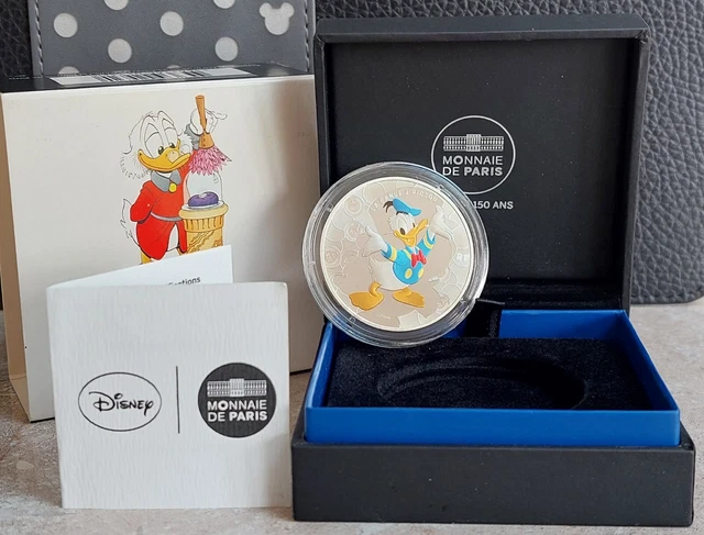 PIÈCE 10 EUROS ARGENT bande à picsou 2017 BE PROOF avec certificat RARE ...