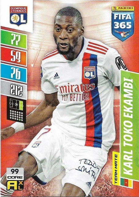 N.99 KARL EKAMBI Olympique Lyonnais Card - Adrenalyn Xl Fifa 365 2022 ...