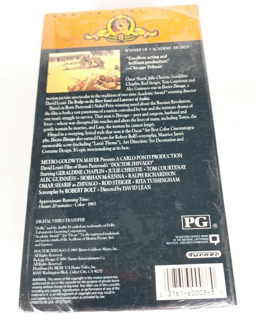 DOCTOR ZHIVAGO VHS MGM/Turner 2-Tape Set £9.50 - PicClick UK