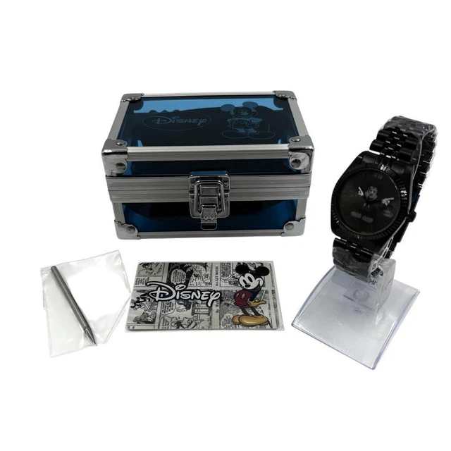 DISNEY SECRET EYE Mickey Watch Black Diamond Limited Edition New $382. ...