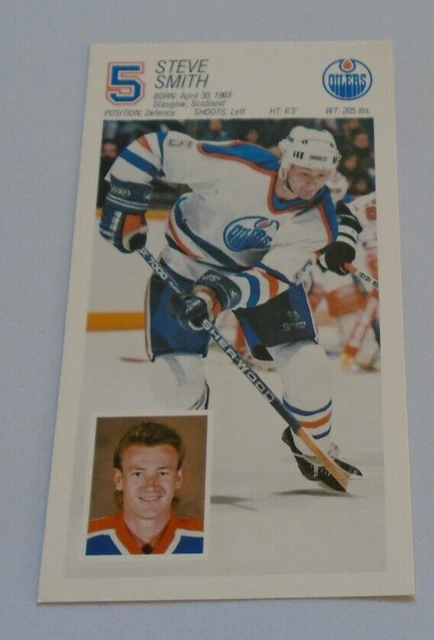 EDMONTON OILERS STEVE Smith #5 player photo 9x4 # NHL # $6.00 - PicClick CA