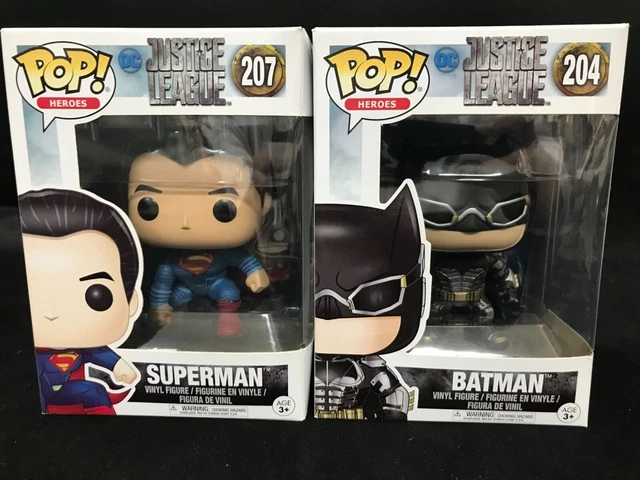 FUNKO POP! DC Super Heroes Justice League BATMAN #204 & #207 Superman ...