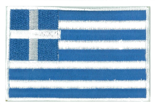 PATCH GRÈCE BADGE patche écusson Greece 85 x 55 mm brodé thermocollant ...