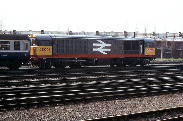 6X4 COLOUR RAILWAY photograph Class 58 58001 at Doncaster 05.83 £1.00 ...