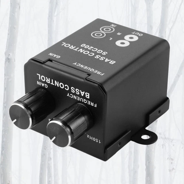 AMPLIFIER SUBWOOFER EQUALIZER Audio Remote Level Control Bass Level ...