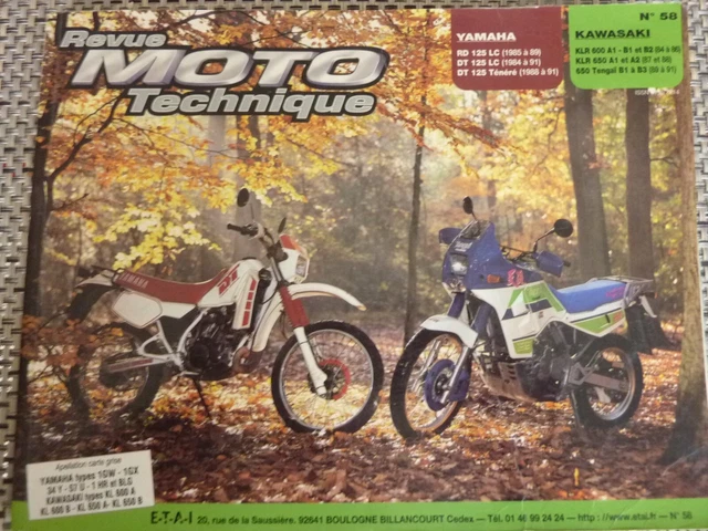 REVUE TECHNIQUE MOTO YAMAHA 125 RD DT LC tenere KAWASAKI KLR 600 650 ...