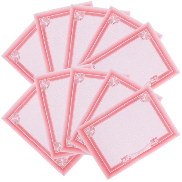 10 Red Border Certificate Sheets For Awards And Diplomas £725 Picclick Uk 1006