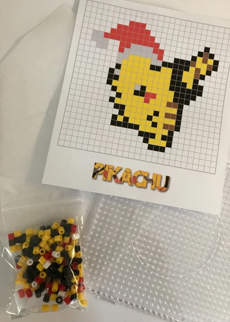 POKEMON ¦ DIY Pikachu Christmas Hama/Perler Bead Kit, suitable for ...