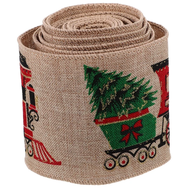 1 ROLL OF DIY Ribbon Xmas Cartoon Pattern Ribbon Gift Box Wrapping ...