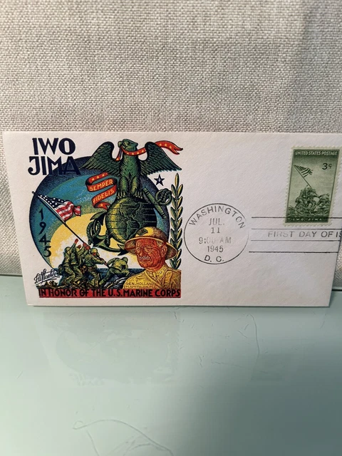 VINTAGE LOT OF 10 WWII First Day Covers Marines Iwo Jima UN Over Run ...