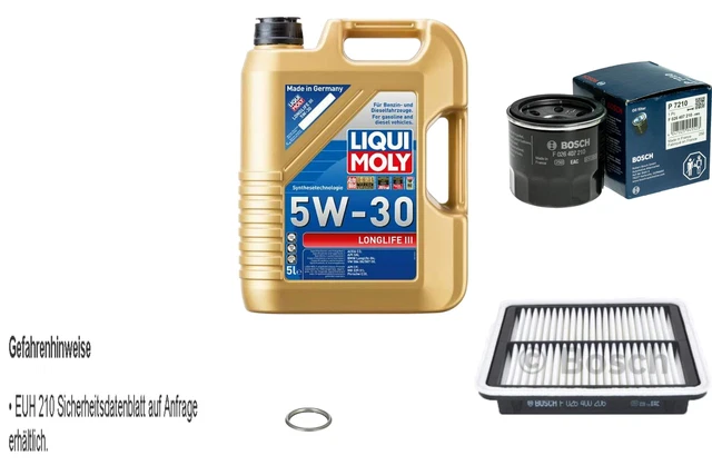 BOSCH INSPECTION SET 5 L Huile Liqui Moly Longue Vie 3 5W-30 pour Subaru Outback EUR 95,27 ...