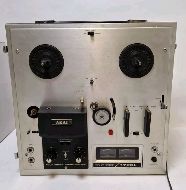 G10 AKAI A1720L Tonbandgerät Reel to Reel 4 Track Three Speed Stereo ...