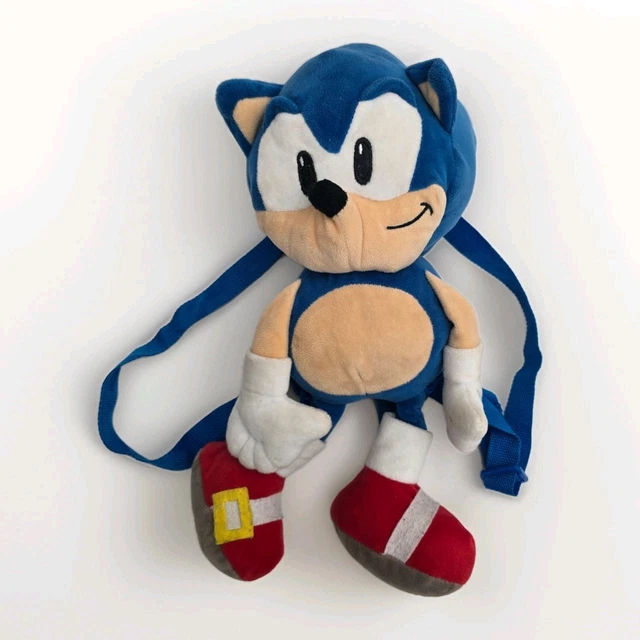 SONIC THE HEDGEHOG Plush Backpack Rucksack SEGA Character Soft Toy Bag ...