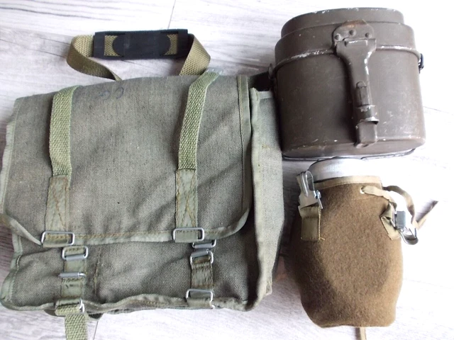 GENUINE POLISH ARMY SET CANTEEN-MESS KIT-CANVAS-Military Surplus-USED ...