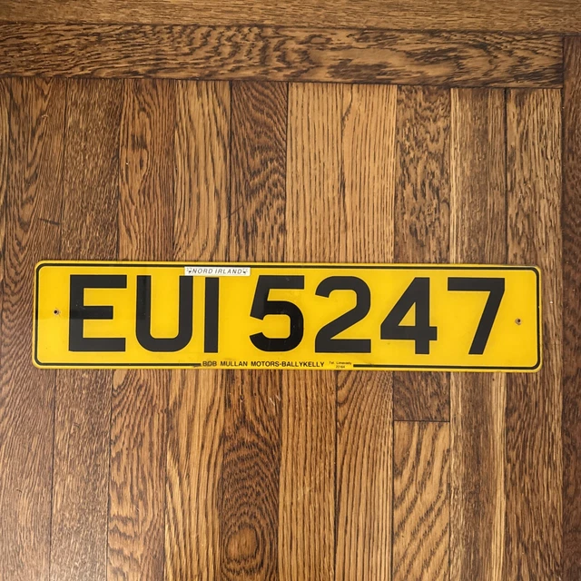 NORTHERN IRELAND LICENSE Plate 🇬🇧 Bob Mullan Motors Ballykelly # EUI ...