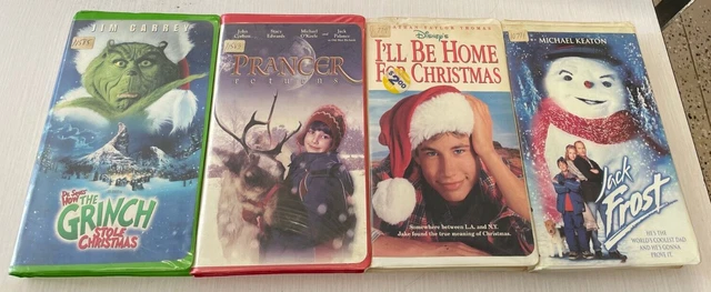 4 KIDS VHS Lot Prancer Returns Jack Frost Grinch Stole Christmas Ill Be ...