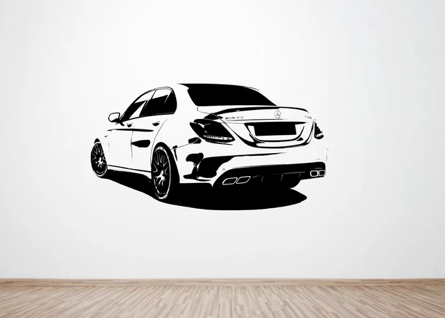 MERCEDES-BENZ W205 C63 AMG style wall art decal sticker large Graphic ...