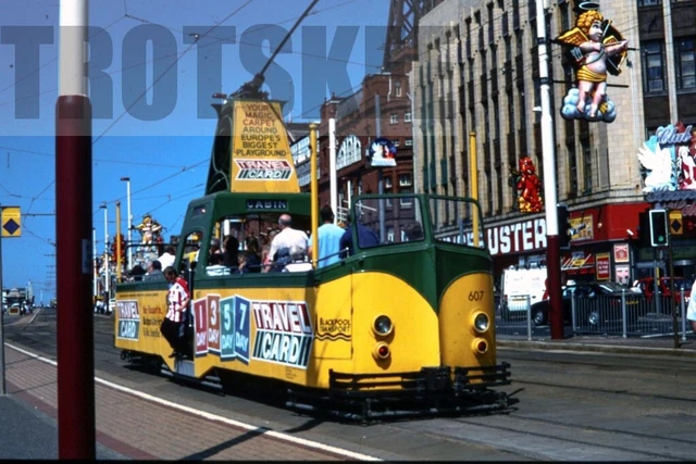 35MM SLIDE BLACKPOOL Transport Single Decker Tram Strassenbahn 607 2003 Original £4.99 - PicClick UK