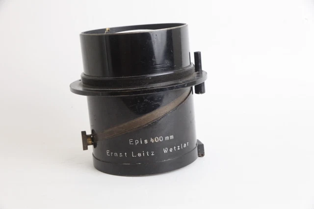 LEITZ WETZLAR EPIS 400mm F/4 Large Format Brass Projection Lens READ £ ...
