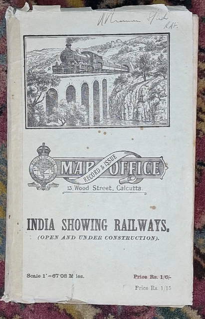 MAP OF INDIA Showing Railways - Open And Under Construction On 31St ...