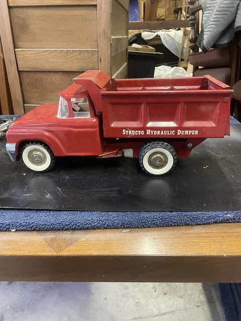 VINTAGE 1960S STRUCTO USA Pressed Steel Dually Hydraulic Dumper Dump ...