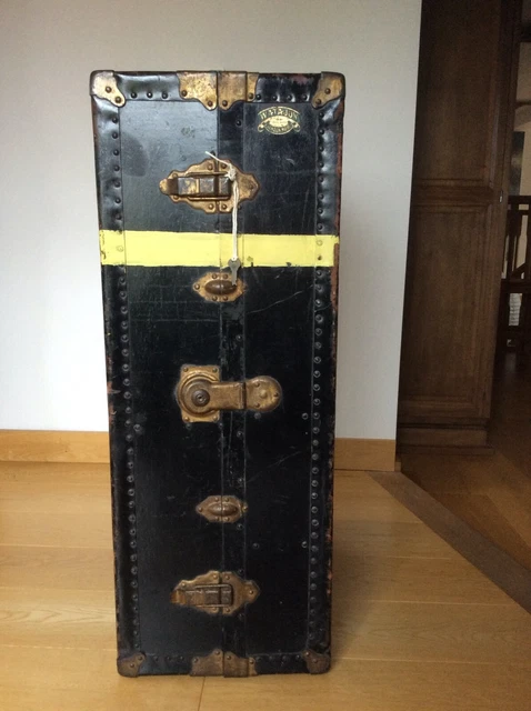 1930S LONDON 'WATAJOY' Wardrobe Travel Trunk with beautiful floral ...