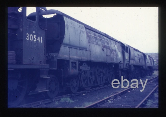 ORIGINAL 35MM SLIDE- ex SR 34105 'Swanage' at Woodhams, Barry scrapyard ...