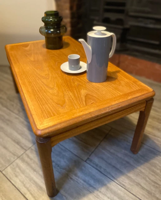 VINTAGE SOLID TEAK Wood Nathan Mid Century Rectangular Coffee Table £ ...