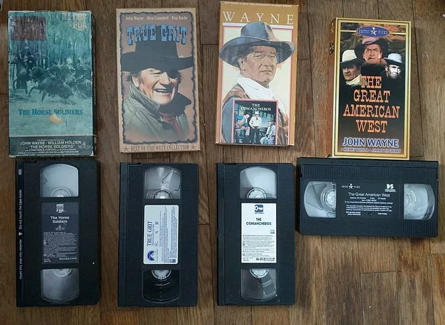 JOHN WAYNE VHS Lot Horse Soldiers True Grit Comancheros £6.58 - PicClick UK