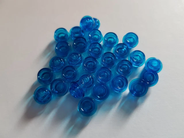 LEGO ® 30 x 4073 plate round 1 x 1 transparent dark blue (#AAGB) £3.06 ...