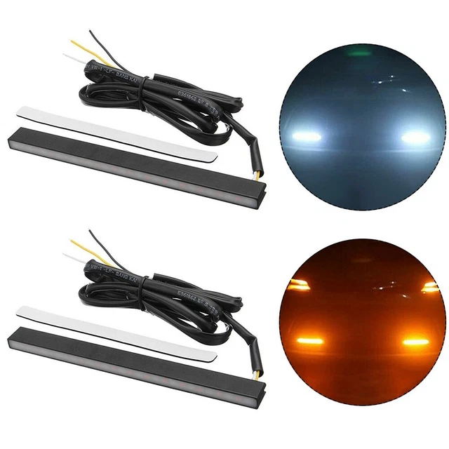 VOITURE FEUX DE Signalisation Barre avec Interrupteur Slim LED DRL Jour ...