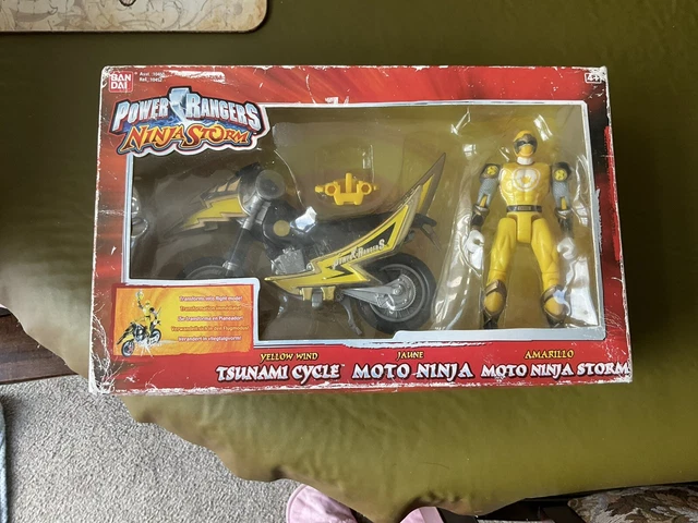 BAND DAI POWER Rangers Ninja Storm Tsunami Cycle Yellow Wind In Box £60 ...