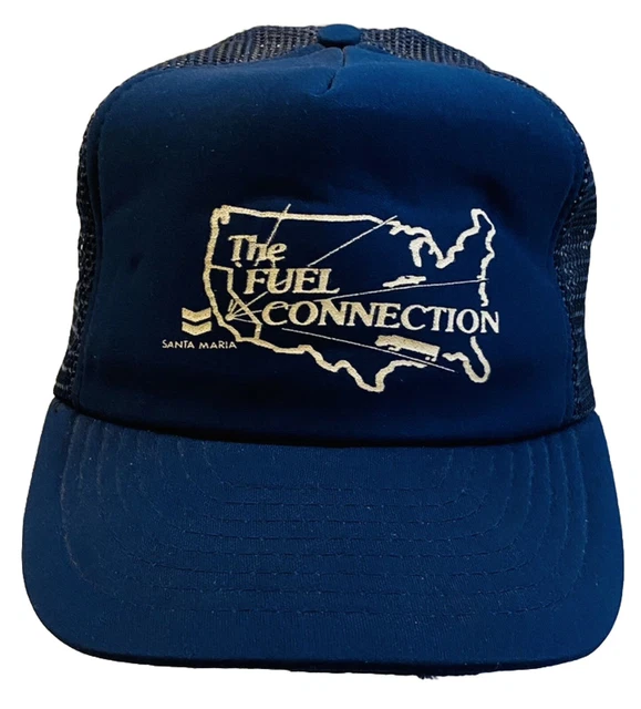 VINTAGE CHEVRON THE Fuel Connection Santa Maria California Trucker Mesh ...