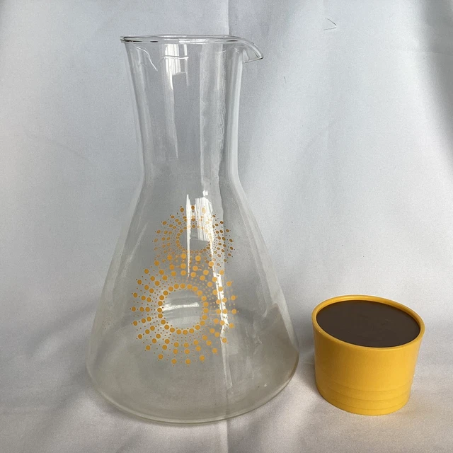 RARE VINTAGE PYREX SUNBURST WATER JUG WITH LID CUP - 1960s $39.95 ...