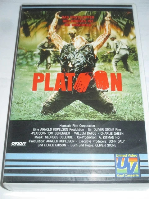UV - PLATOON - VHS/Kriegsfilm/Charlie Sheen/Tom Berenger/Willem Dafoe £0.85 - PicClick UK