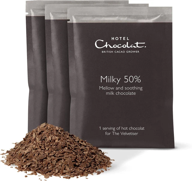 MILKY 50% HOT Chocolate Sachets - Luxury Chocolate Flakes, Pack of 20 £ ...