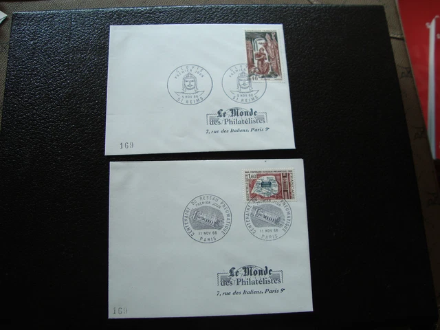 FRANCE-2 ENVELOPPES 1ER jour (le monde des philatelistes) 1966 (cy40 ...