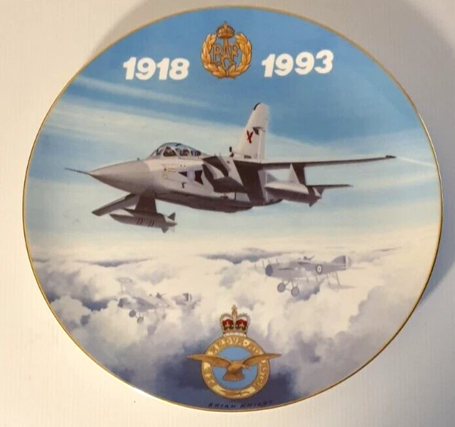 RAF VINTAGE '92 Coalport Bone China Plate 75th Anniversary of The R.A.F ...