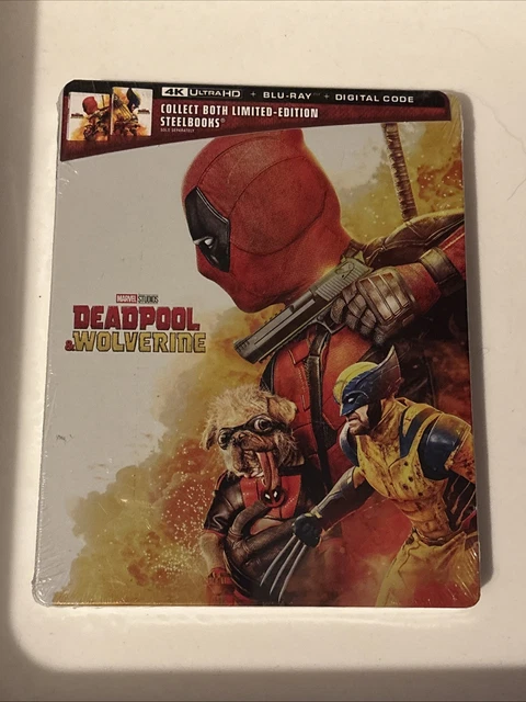 DEADPOOL & WOLVERINE 4k UHD + Blu-ray + Digital Code - Steelbook Tear ...