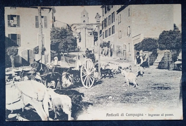 CARTOLINA ANTICA-ANTICOLI DI Campagna-Fiuggi-Frosinone-Paese-Super ...