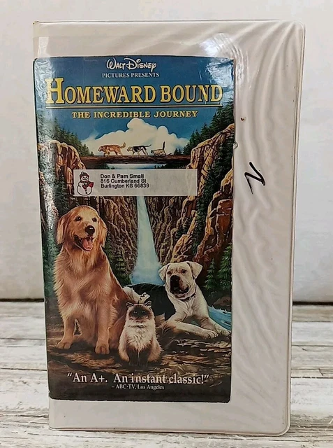 WALT DISNEY HOME Video HOMEWARD BOUND The Incredible Journey VHS Movie ...